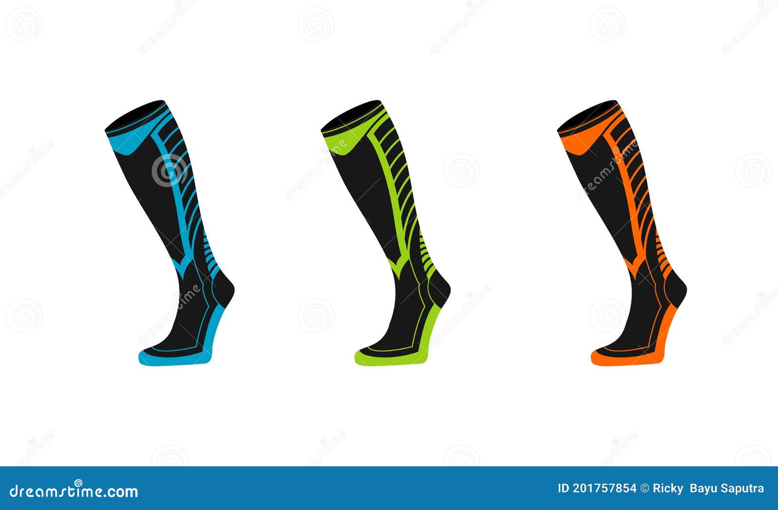 Modern Running Compression Socks Design Concept Vector Illustration ...