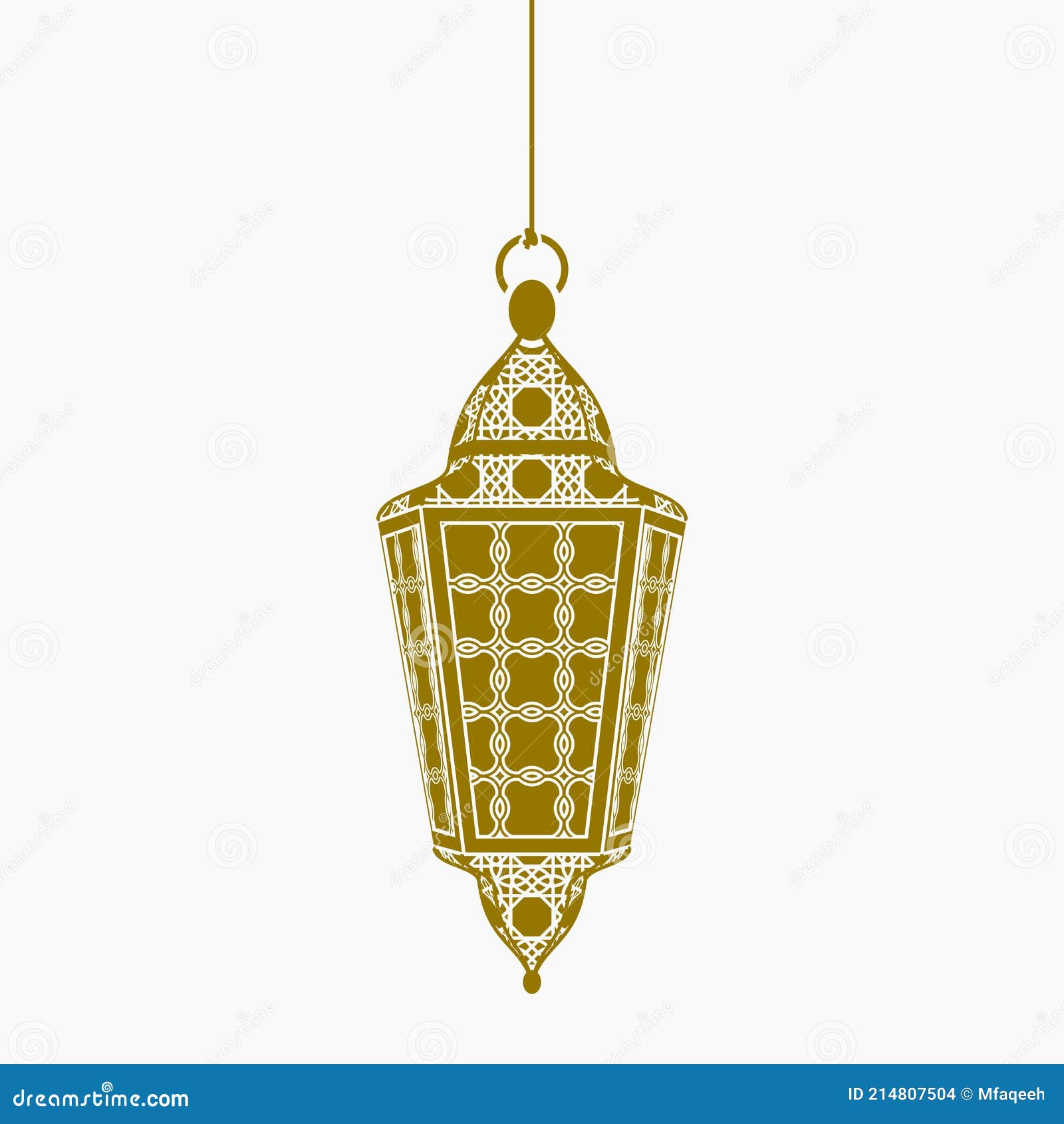 Hanging Monochrome Patterned Arab Lamp Vector Illustration Stock Vector ...