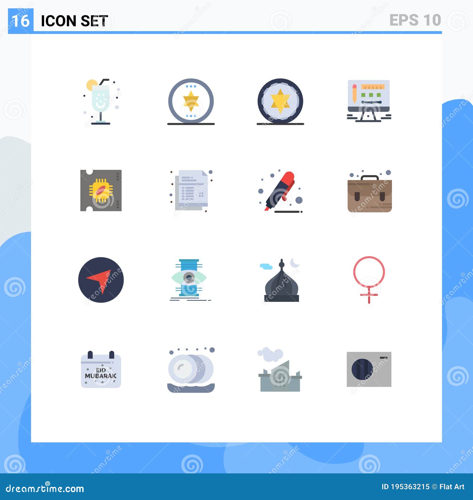 16 User Interface Flat Color Pack of Modern Signs and Symbols of Back ...