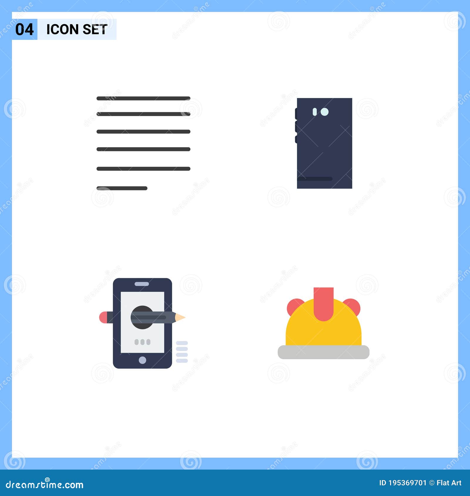 4 User Interface Flat Icon Pack of Modern Signs and Symbols of Align ...