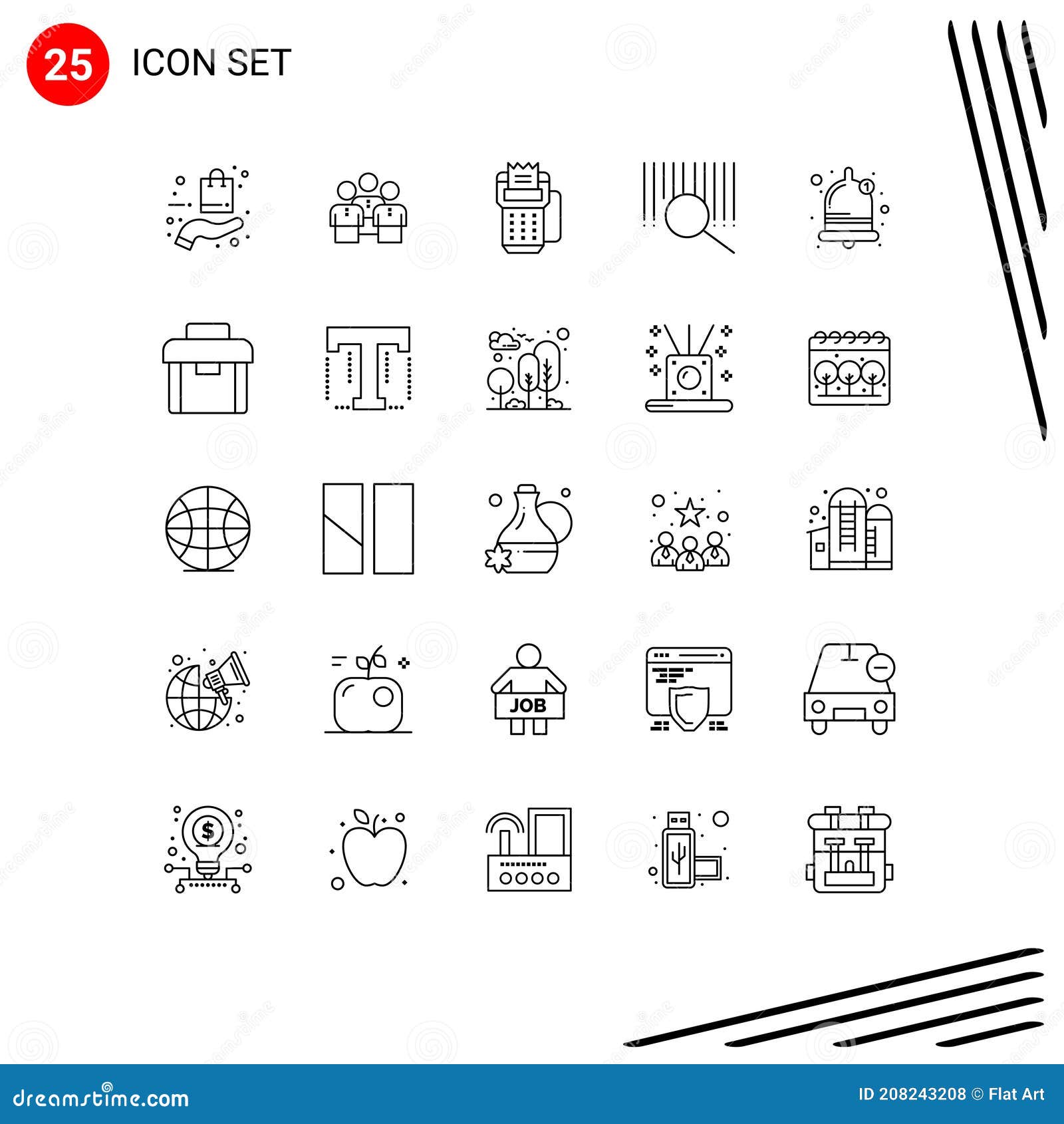 Barcode Of A Machine Readable Optical Dataset, Vector Illustration ...