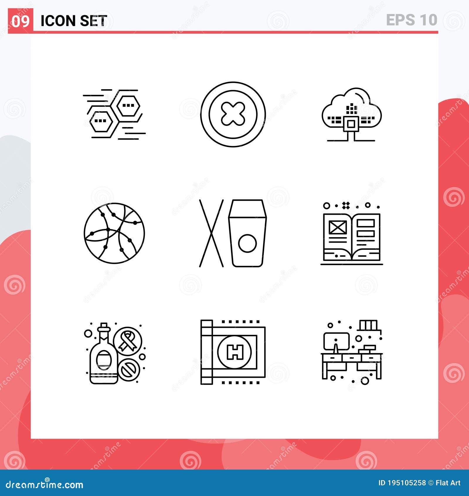 9 Creative Icons Modern Signs and Symbols of Chinese, Technology, Based ...