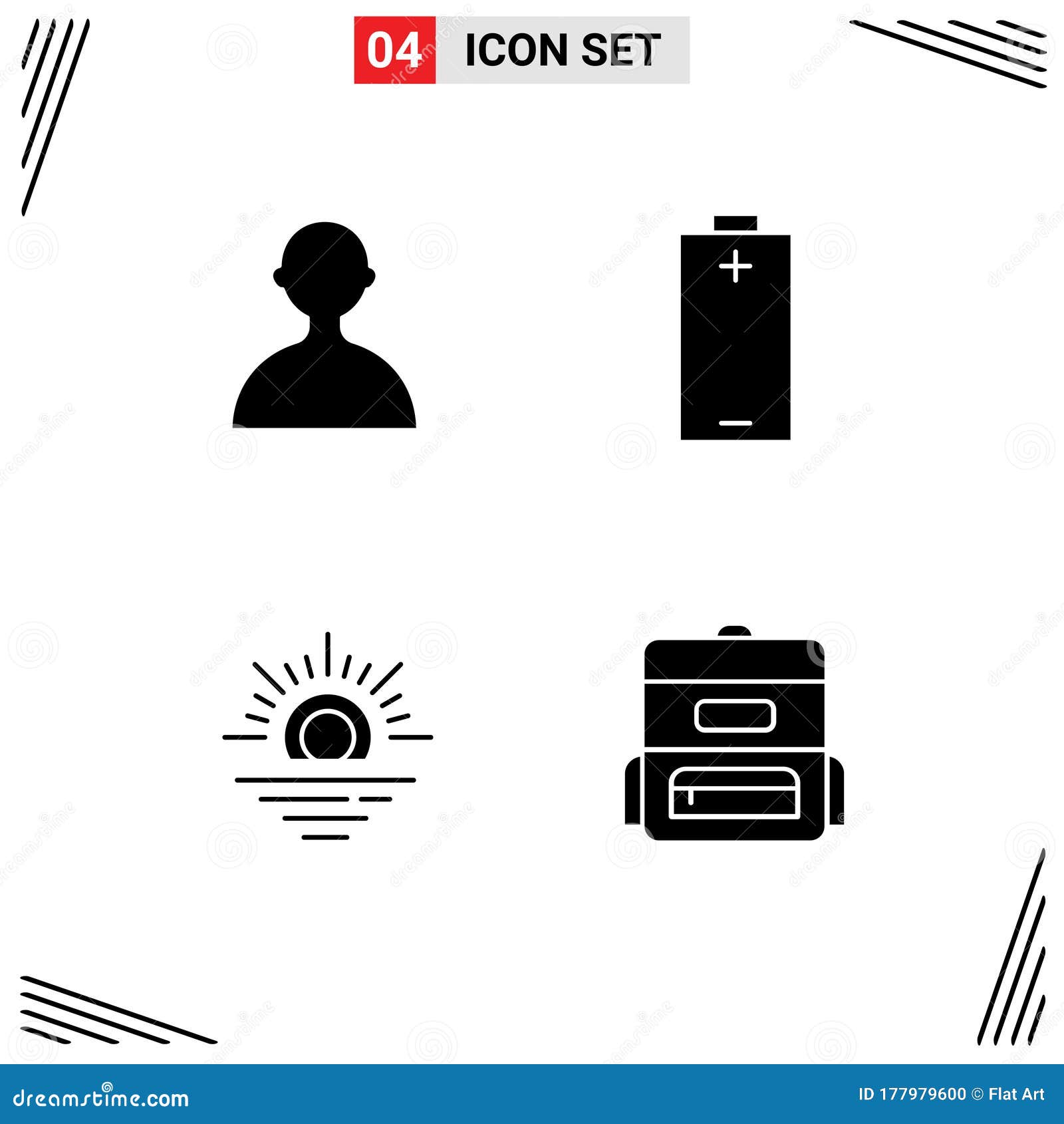 Editable Vector Line Pack of Simple Solid Glyphs of Avatar, Weather ...