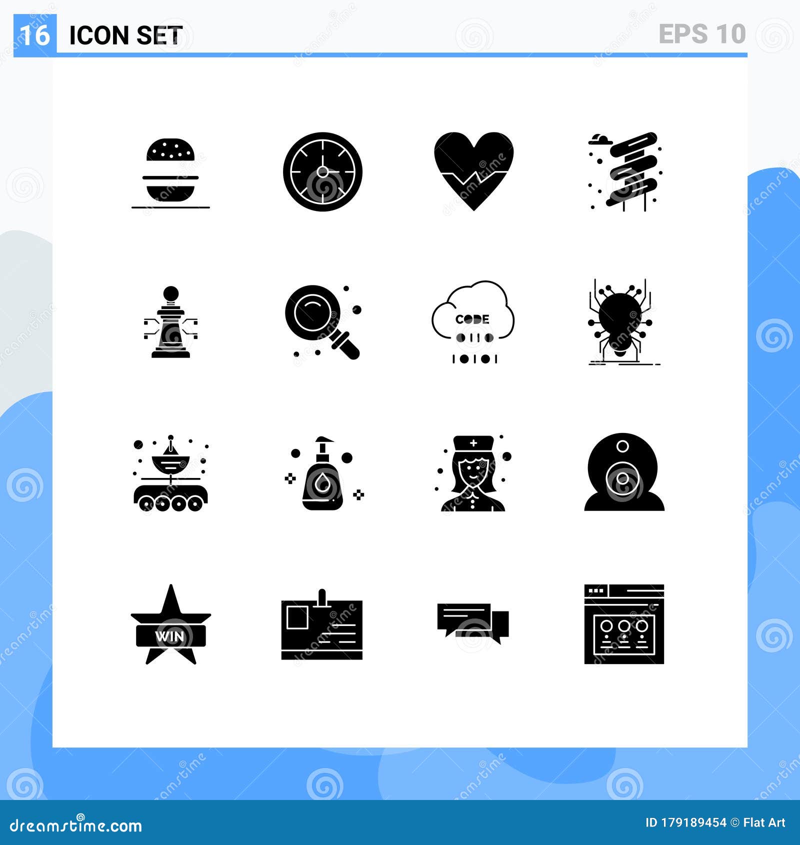 Pictogram Set of 16 Simple Solid Glyphs of Strategy, Chess, Heart, Park ...