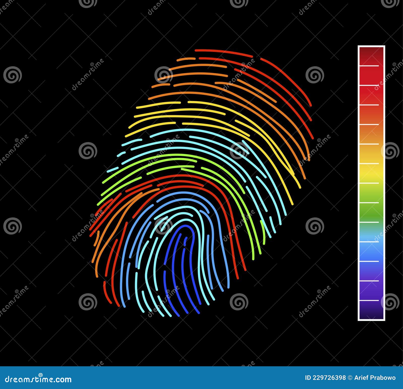 Rainbow Fingerprint For June Pride Month. Image Of Support For LGBTQ ...