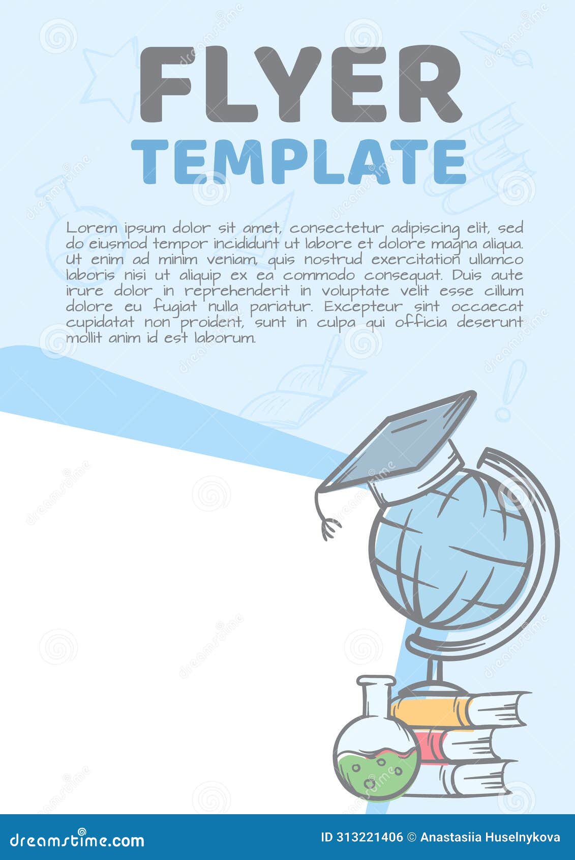 Editable Vector Template for Flyer with Copy Space. Layout Design for ...