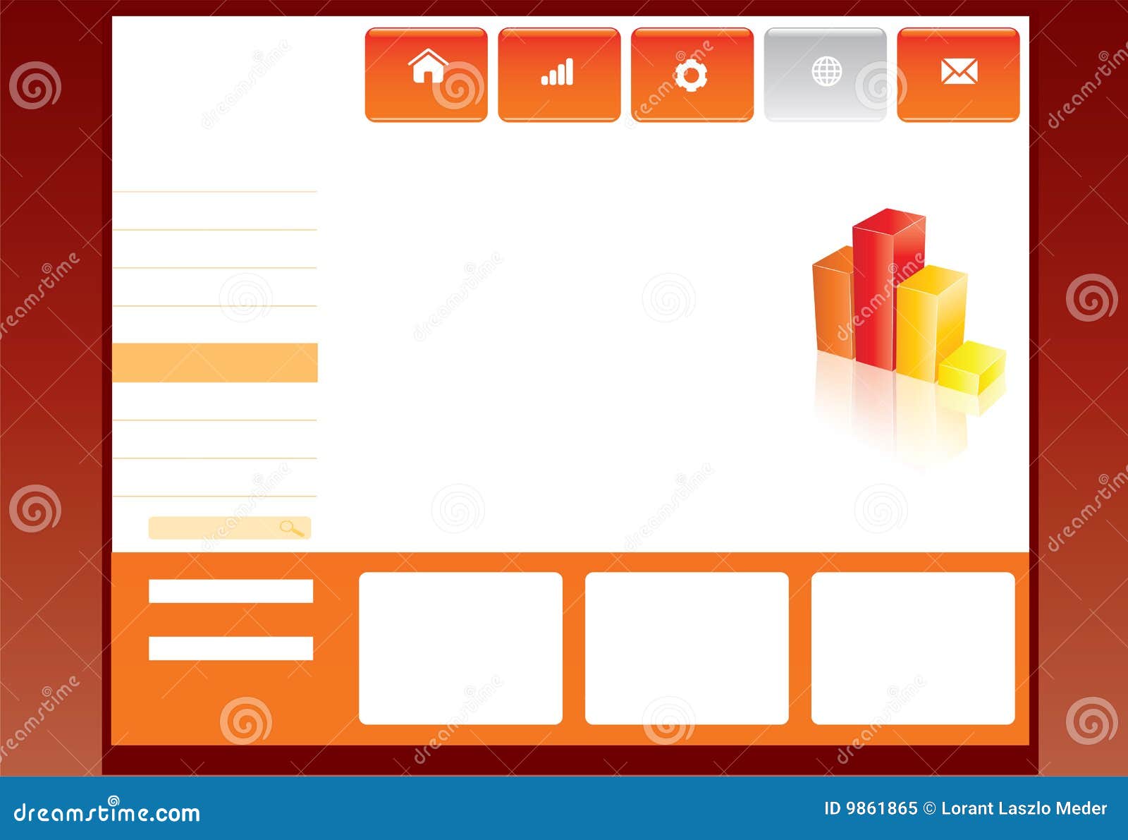Editable Web-Schablone vektor abbildung. Illustration von netz - 9861865