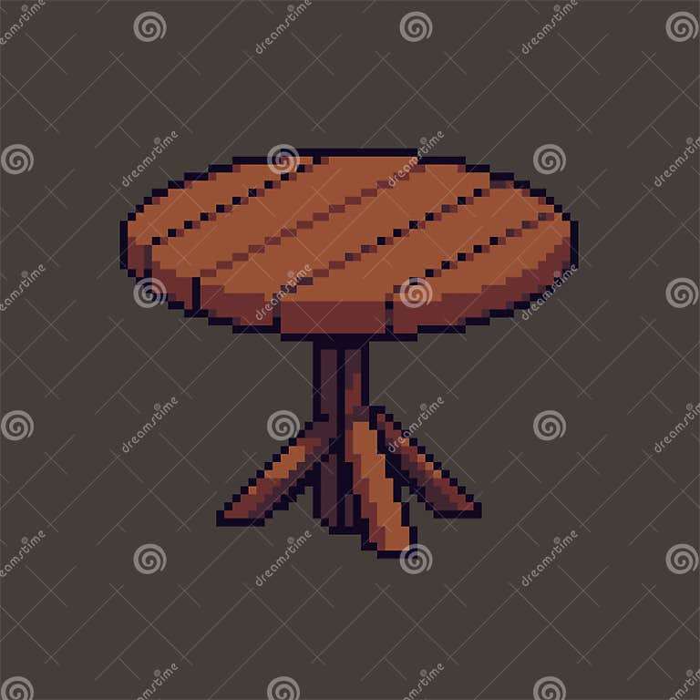 Editable Wooden Pixel Art Table Stock Vector - Illustration of brand ...