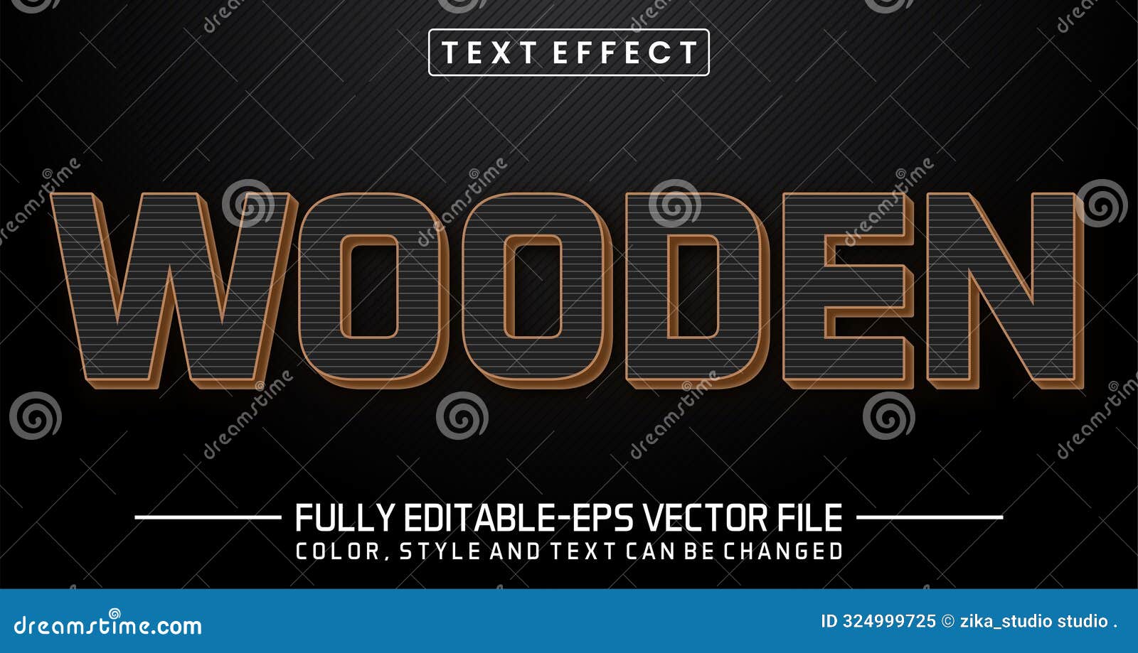 Editable Wooden Text Style Effect - Wooden Text Style Theme Stock ...