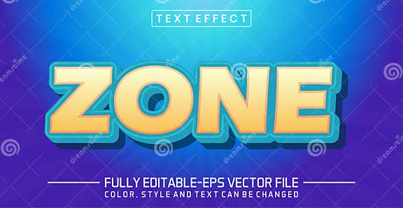 Editable Zone Text Style Effect - Zone Text Style Theme Stock Vector ...