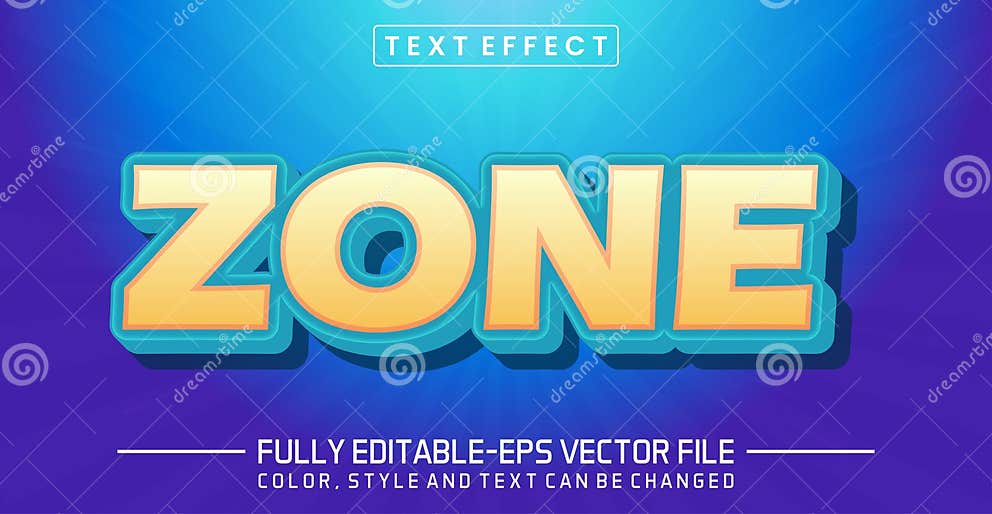 Editable Zone Text Style Effect - Zone Text Style Theme Stock Vector ...