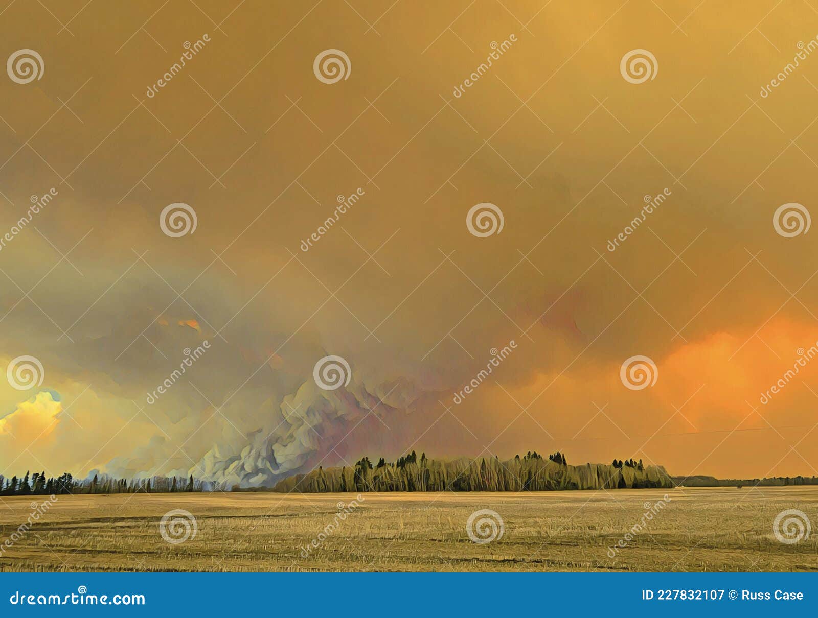 Fire on the Prairie stock image. Image of burning, view - 227832107
