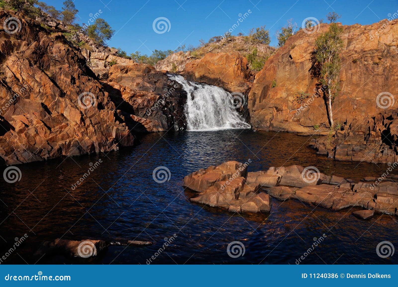 Edith Falls Is A Series Of Cascading Waterfalls And Pools Royalty-Free ...