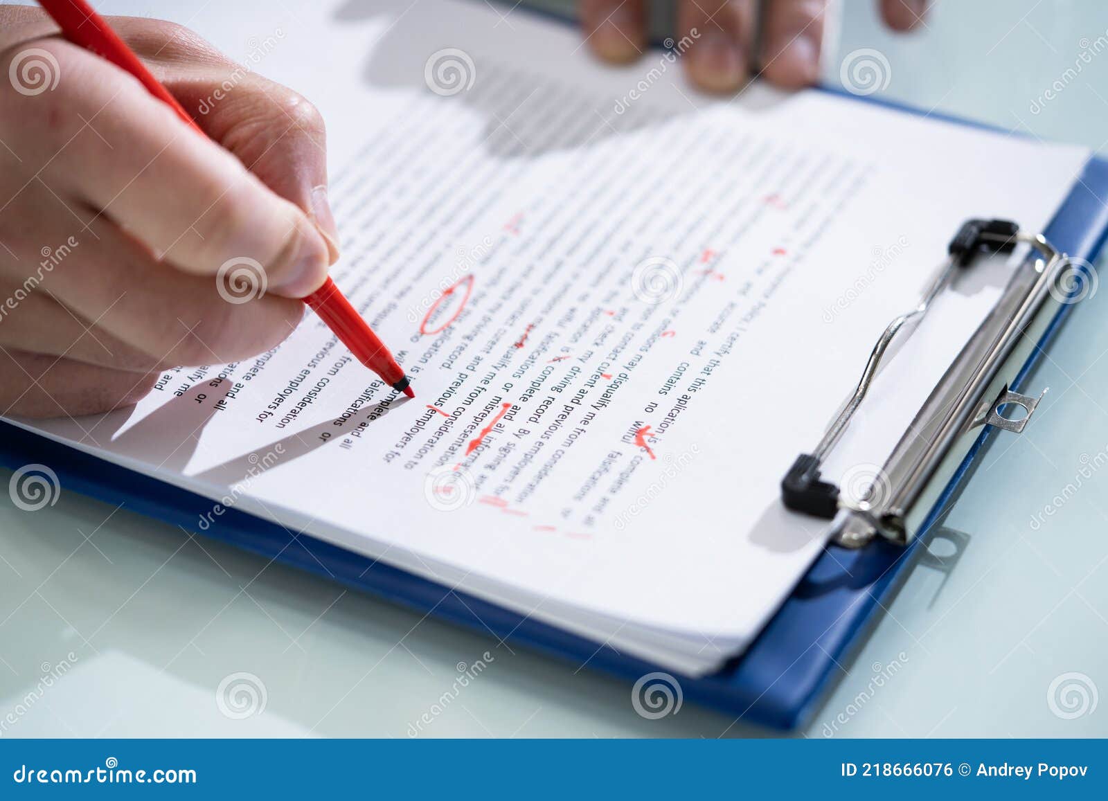 Editing Essay Content on Paper Stock Photo - Image of proofreading ...