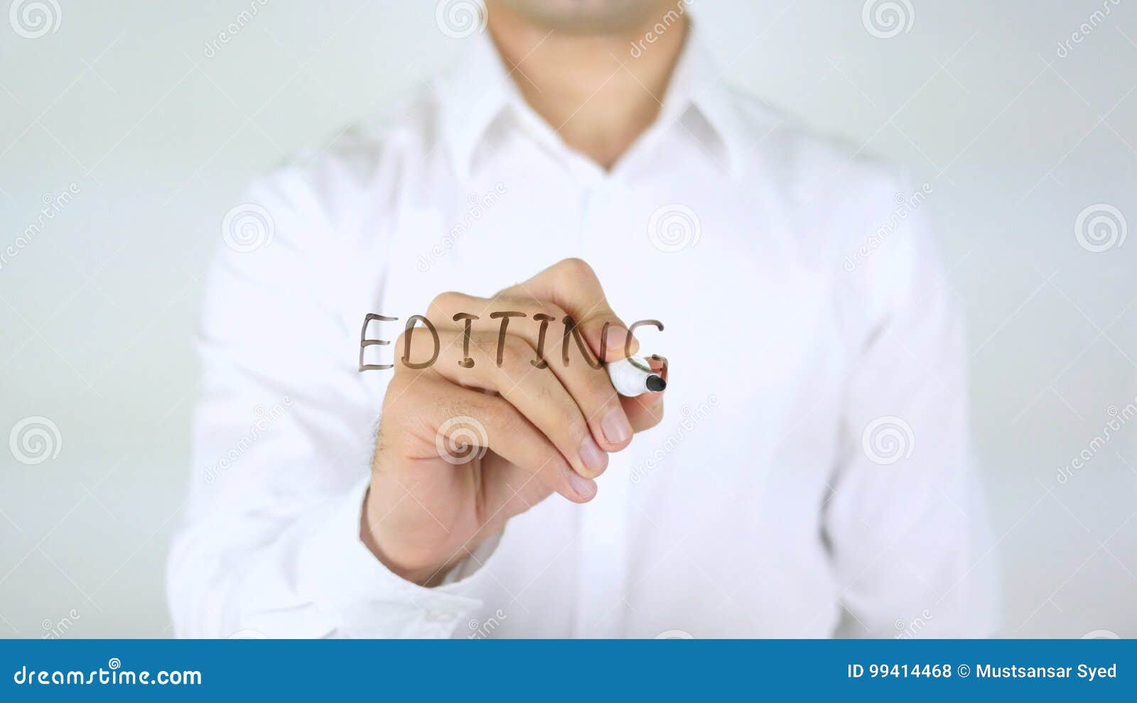 Editing, Man Writing on Glass Stock Photo - Image of write, diagram ...