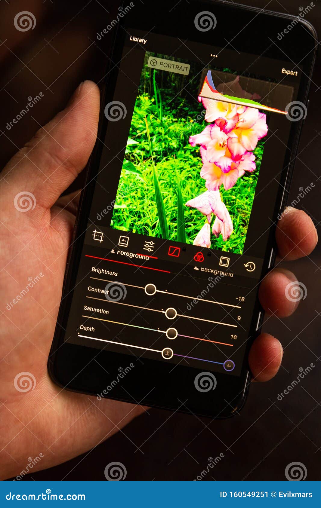 Editing a Photo on a Smart Phone Stock Image - Image of smart, retouch ...