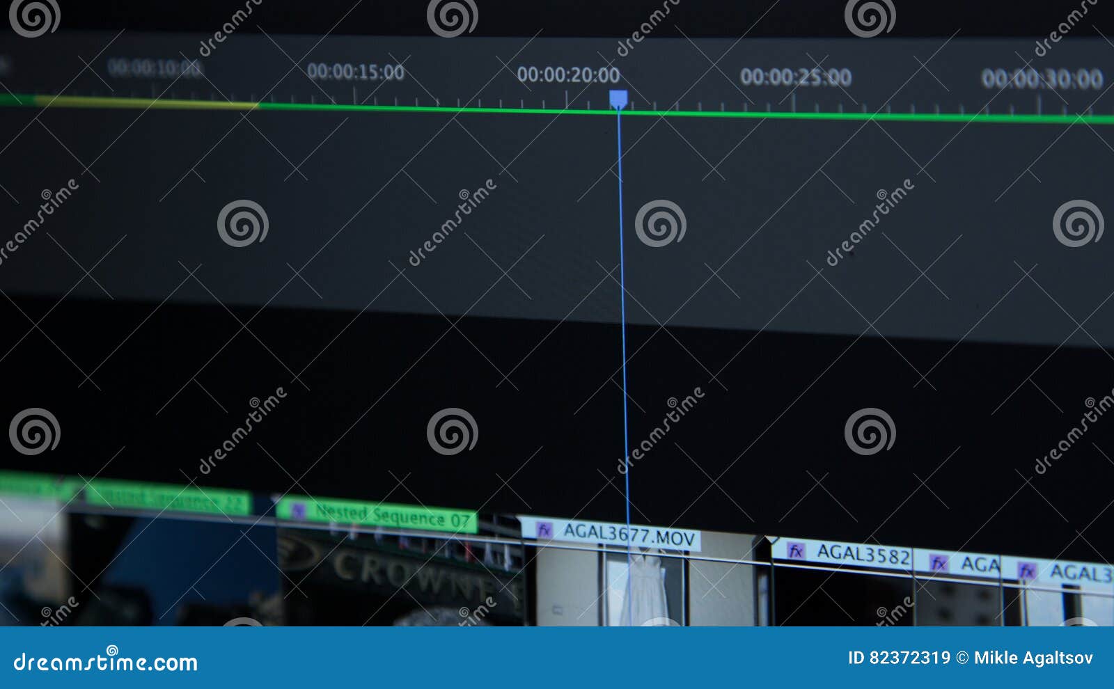 Editing time line stock image. Image of video, device - 82372319