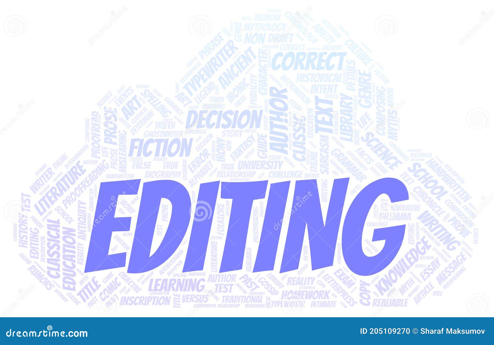 Editing Typography Word Cloud Create with the Text only Stock ...