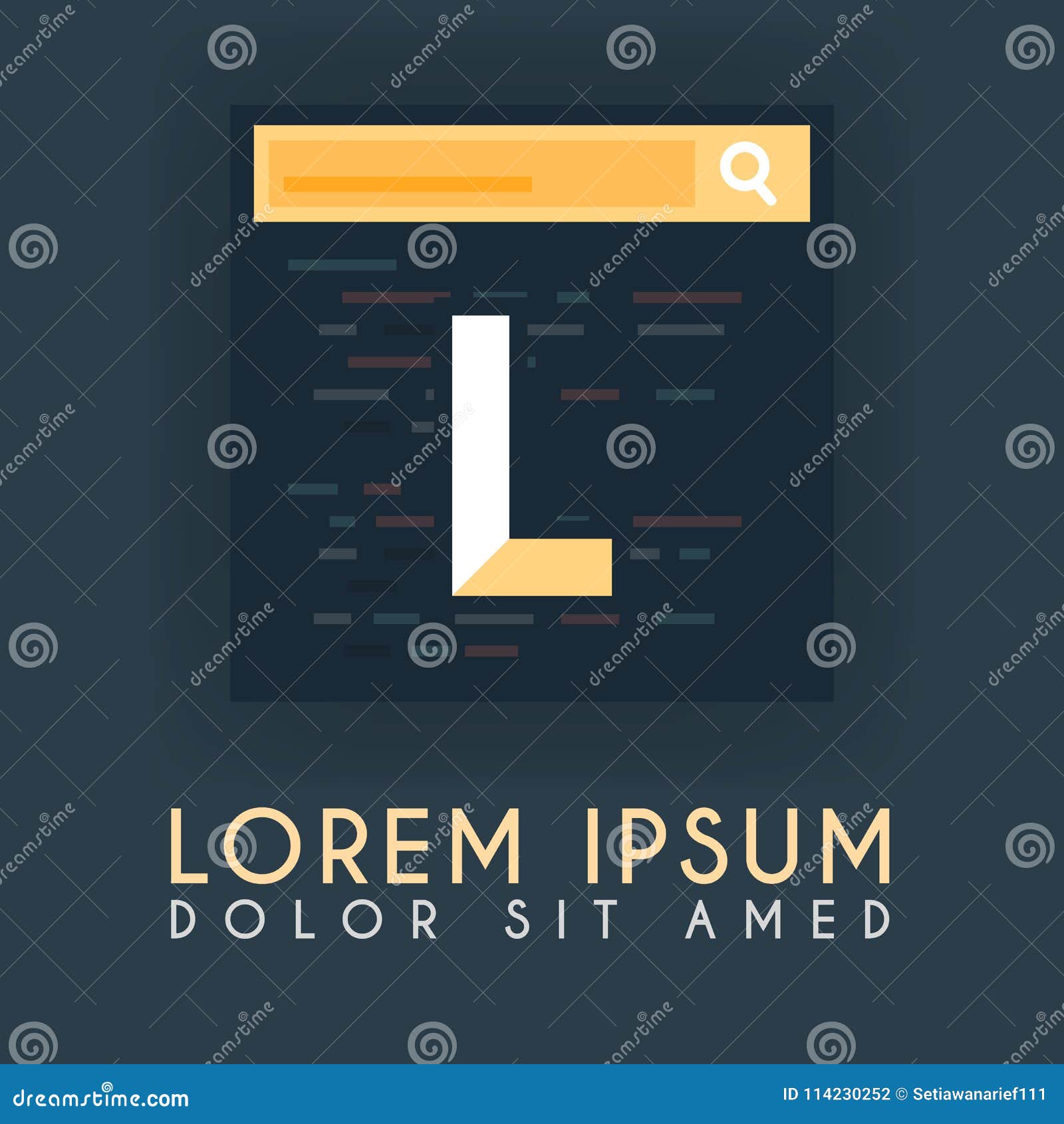 Editor Code Letter L Logotipo L Programador Web Do Projeto De Letra E ...