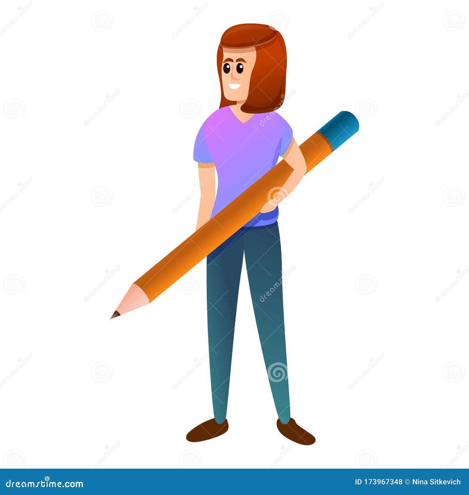 Editor icon, cartoon style stock vector. Illustration of artist - 173967348