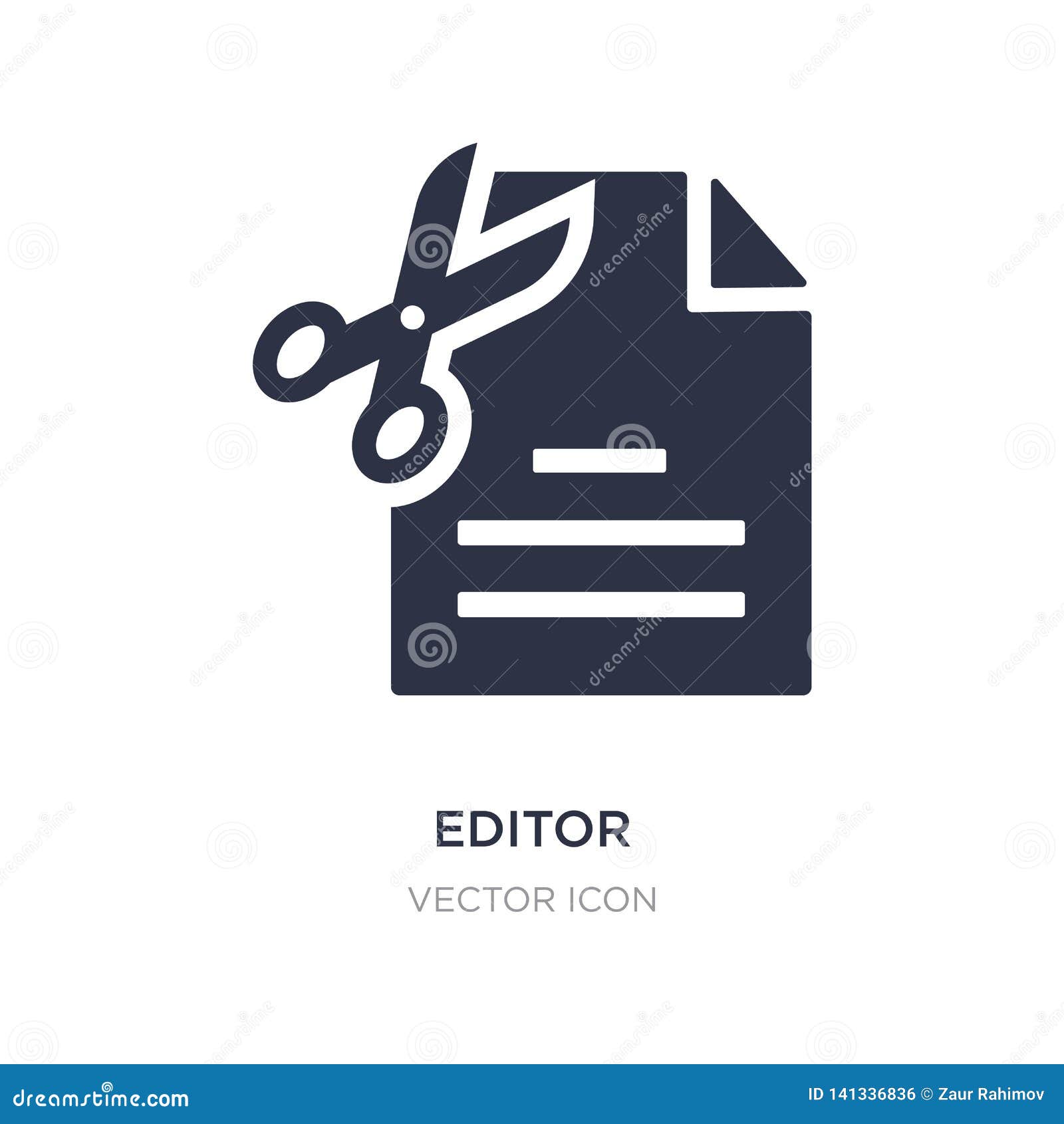Editor Icon on White Background. Simple Element Illustration from UI ...