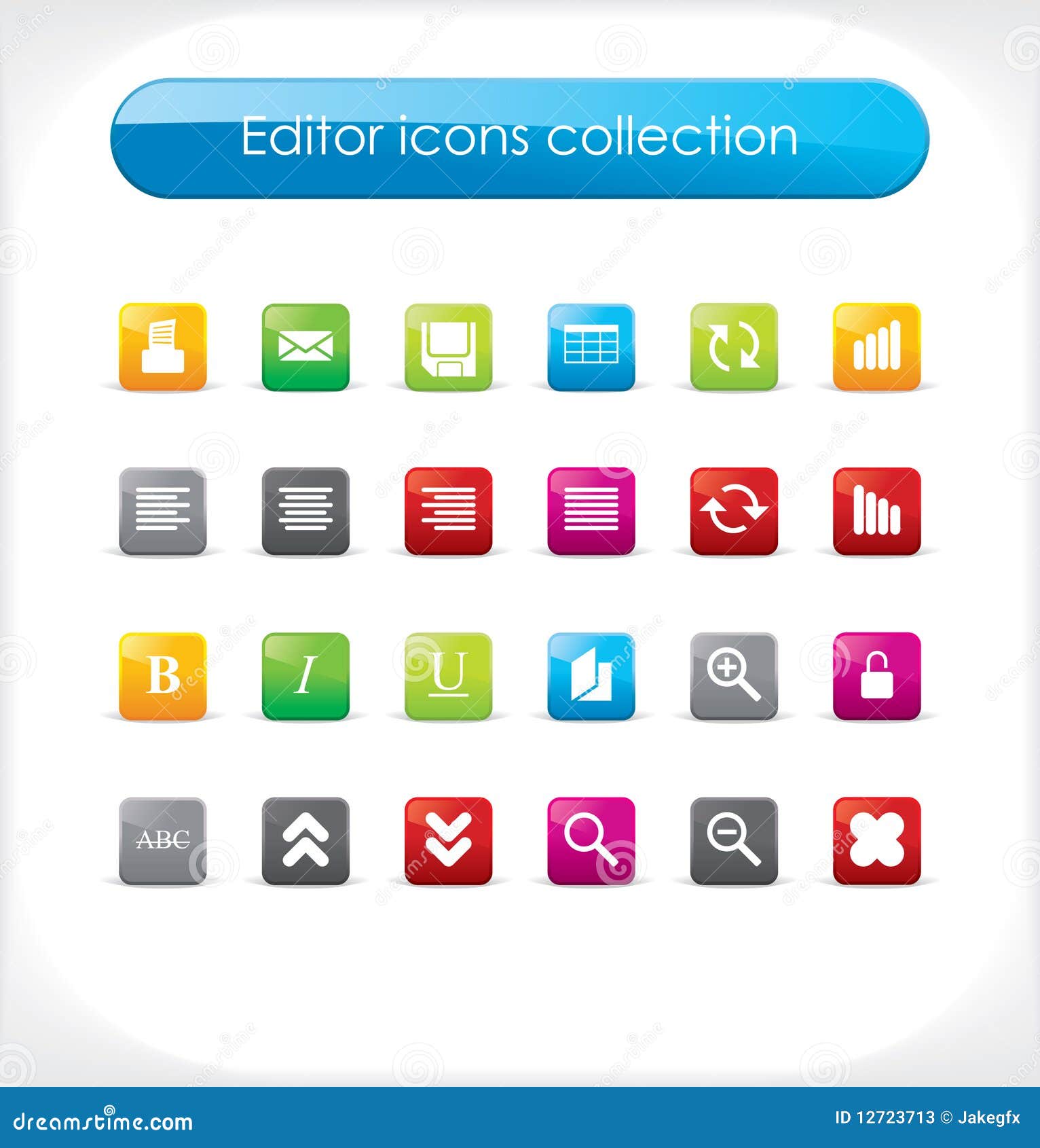 Editor Icons Collection. Vector Stock Vector - Illustration of reload ...