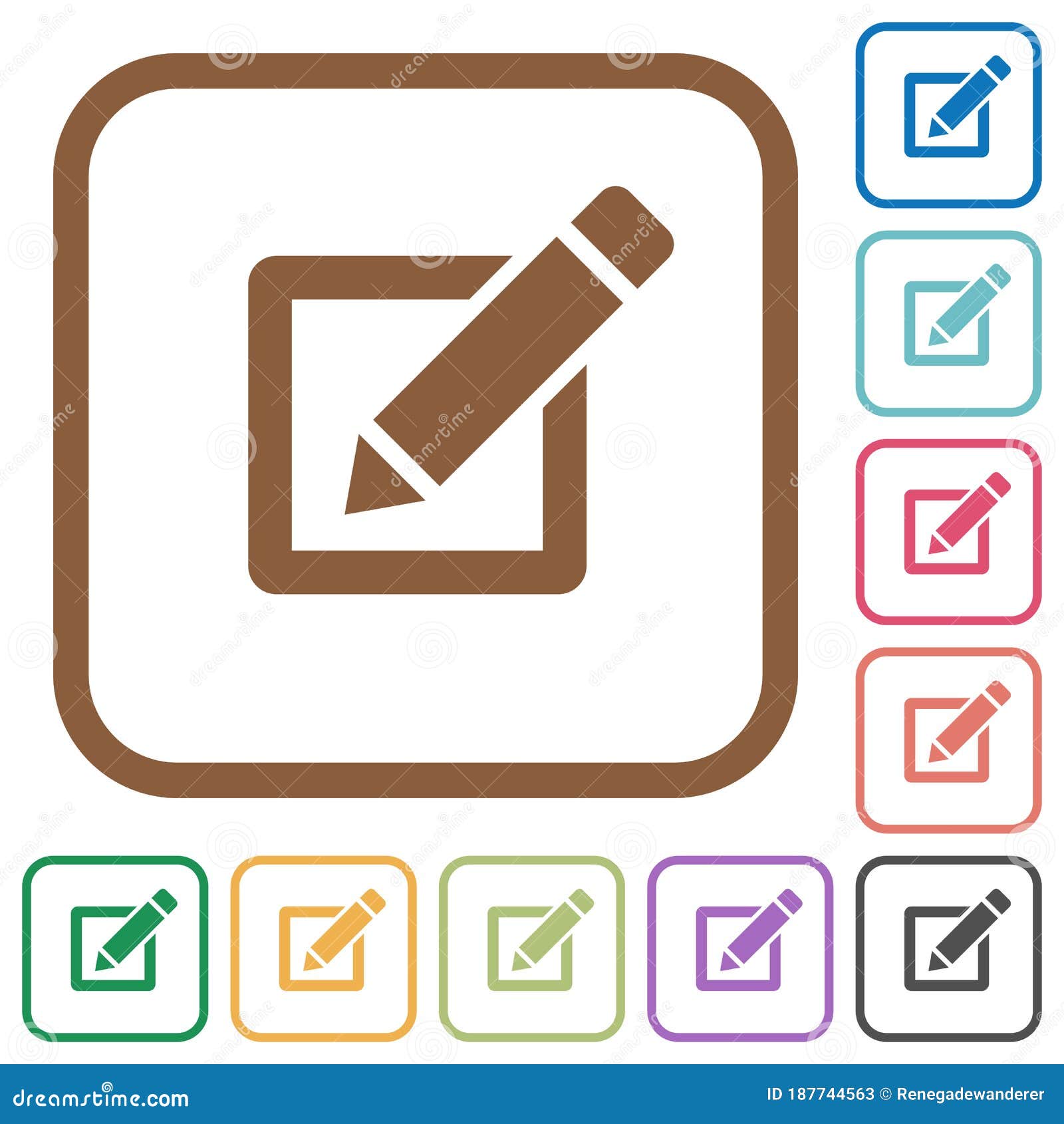 Editor simple icons stock vector. Illustration of editbox - 187744563