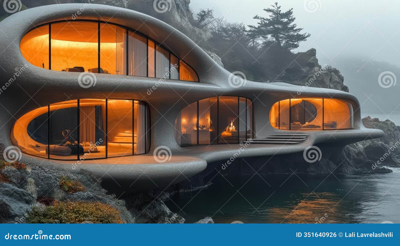 Editorial Architectural Photograph, Massive Modern Multifloor Home ...