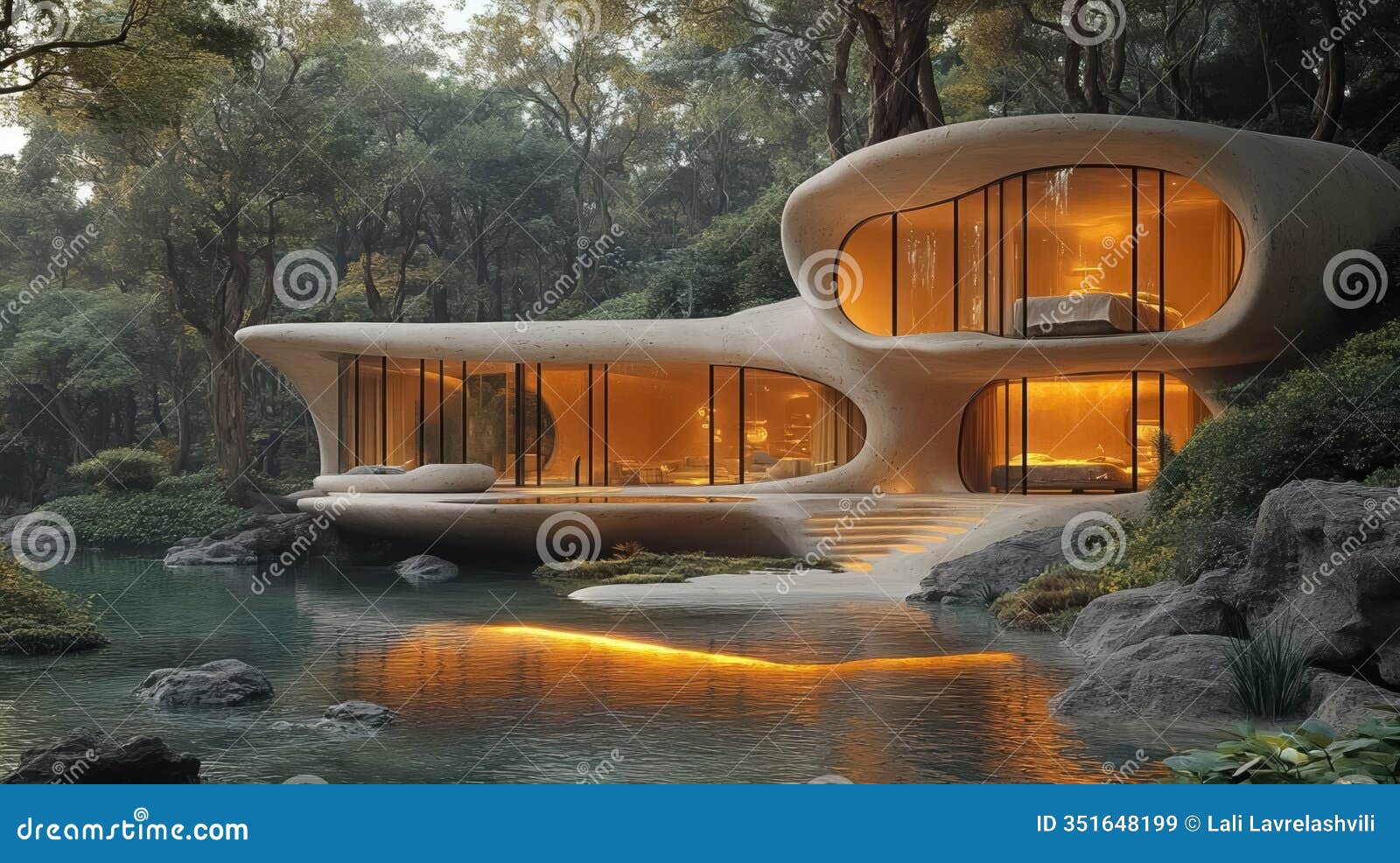 Editorial Architectural Photograph, Massive Modern Multifloor Home ...