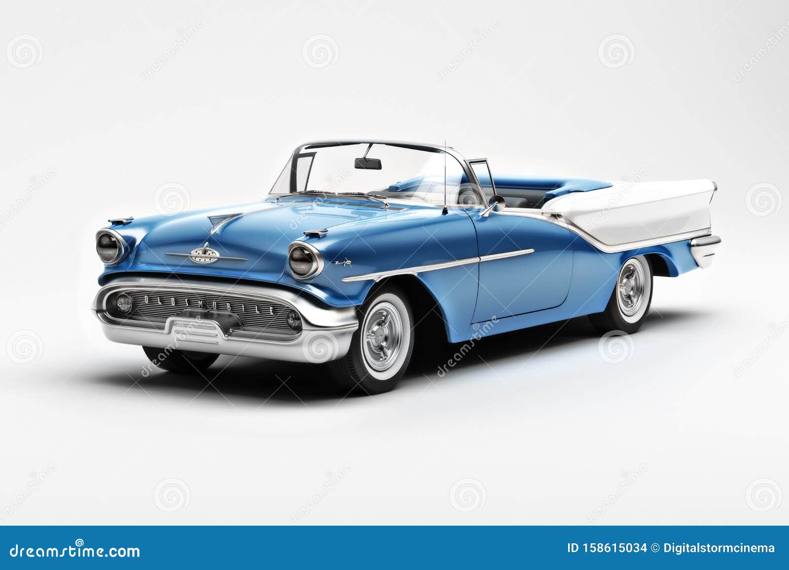 Editorial Illustration of a 1957 Oldsmobile Star Fire 98 Convertible ...