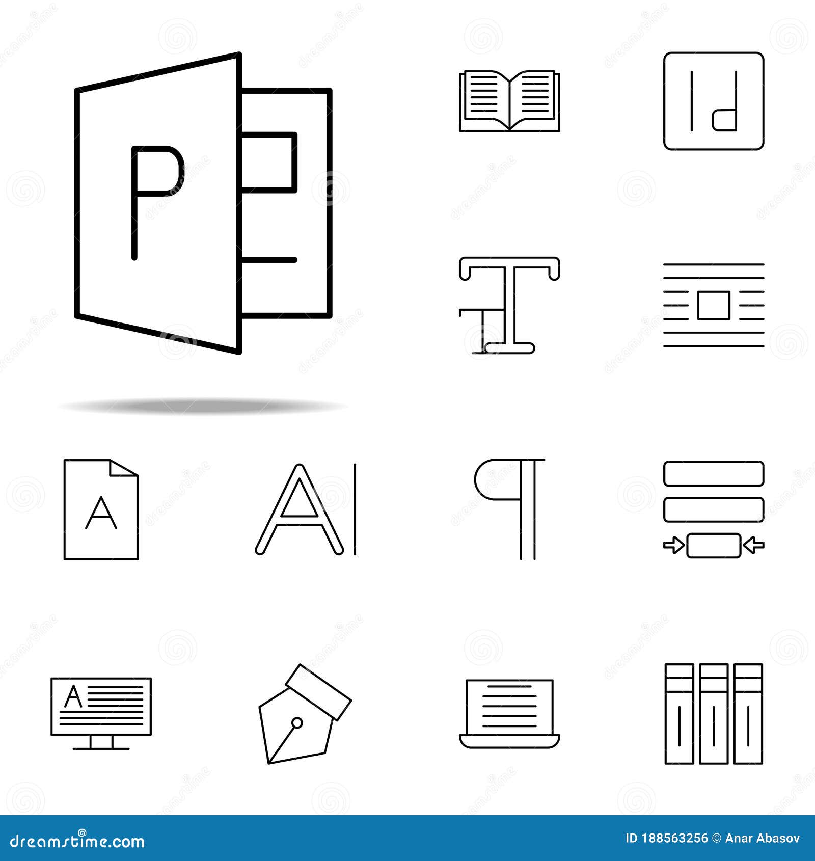 Editorial, Publisher Icon. Editorial Design Icons Universal Set for Web ...