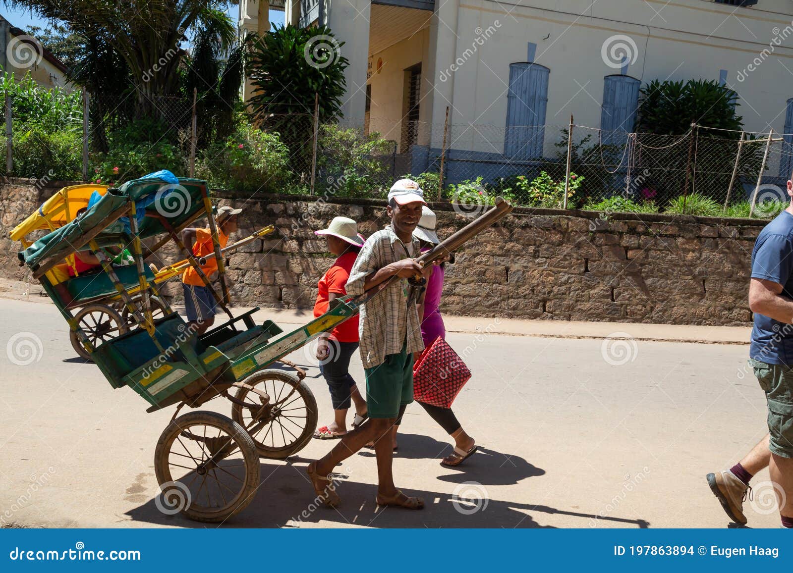 Editorial. Rickshaw Taxis in the Streets of Madagascar Editorial Stock ...