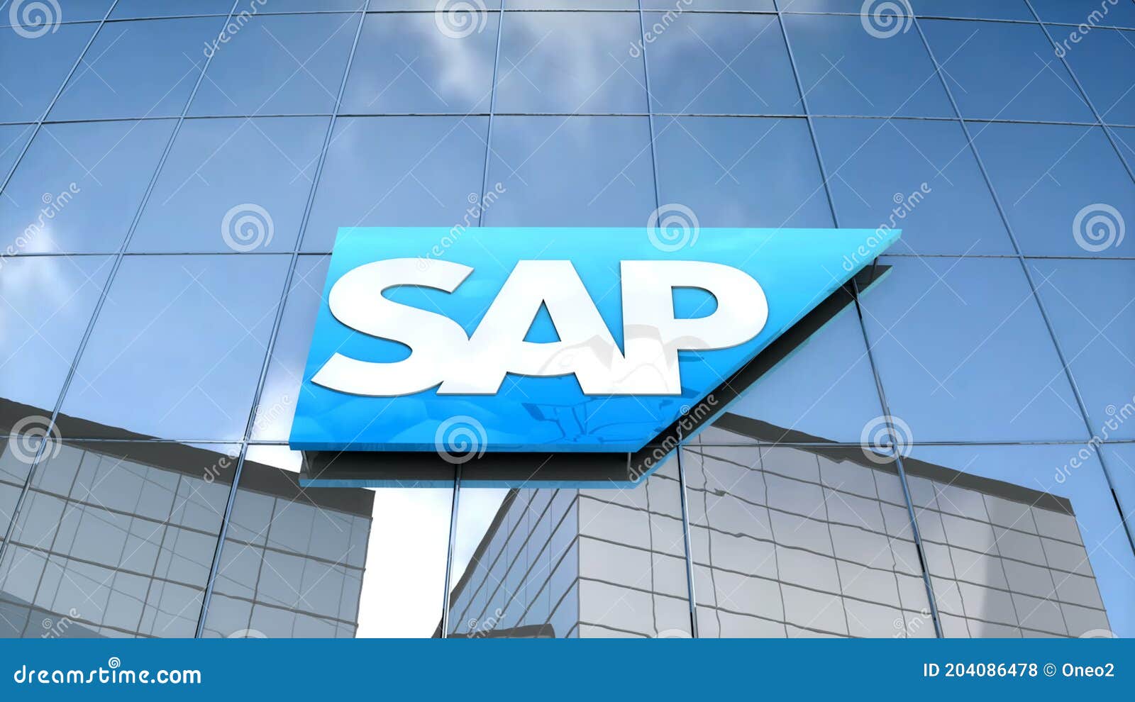 Editorial SAP Logo on Glass Building. Stock Footage - Video of ...