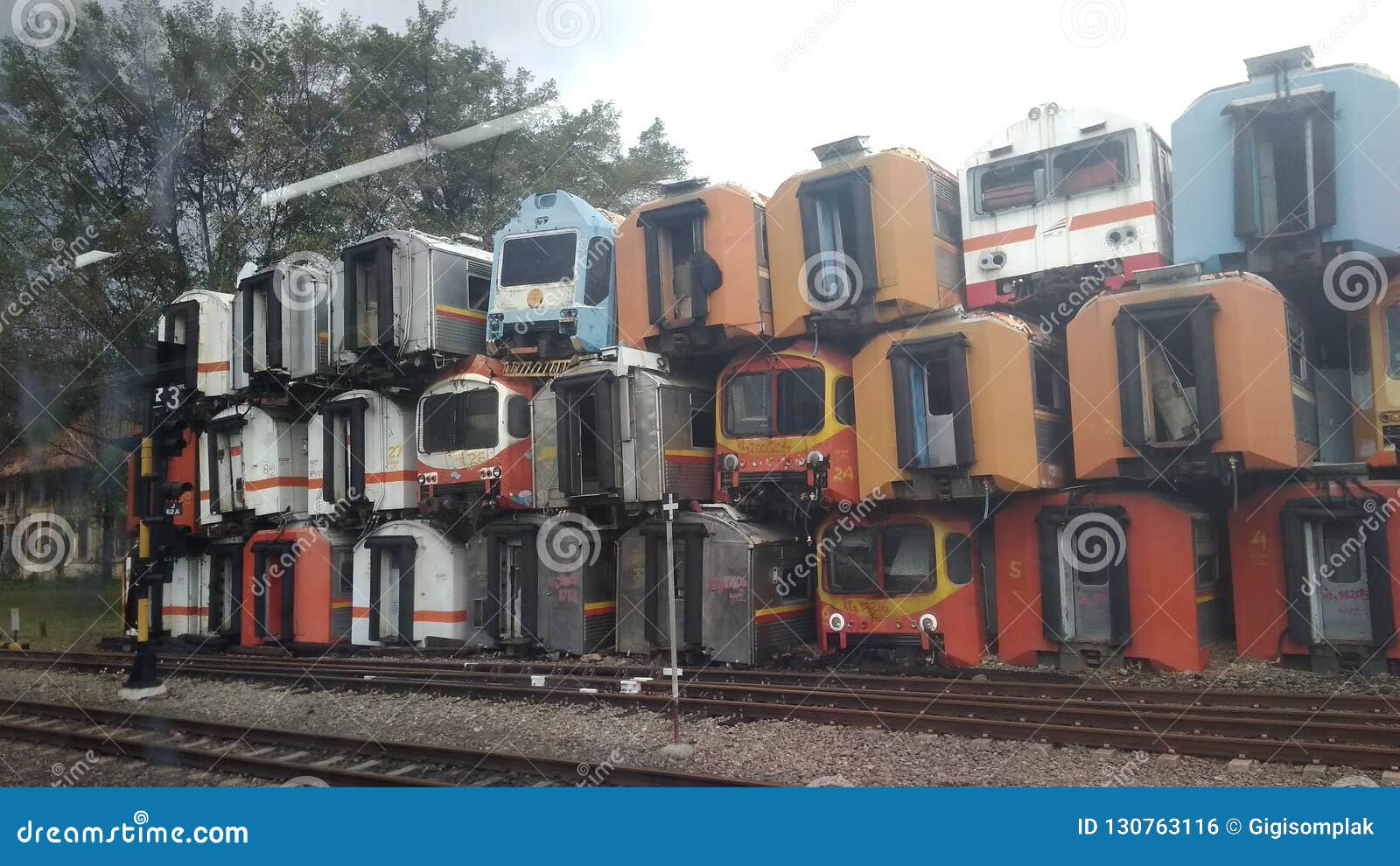 For Editorial Use only, 28 October 2018, Nobody Seen, Stack of Colorful ...