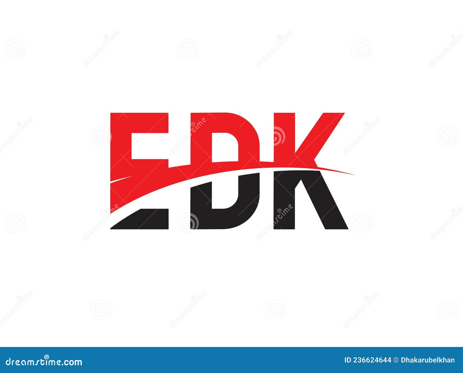 EDK Letter Initial Logo Design Vector Illustration Stock Vector ...