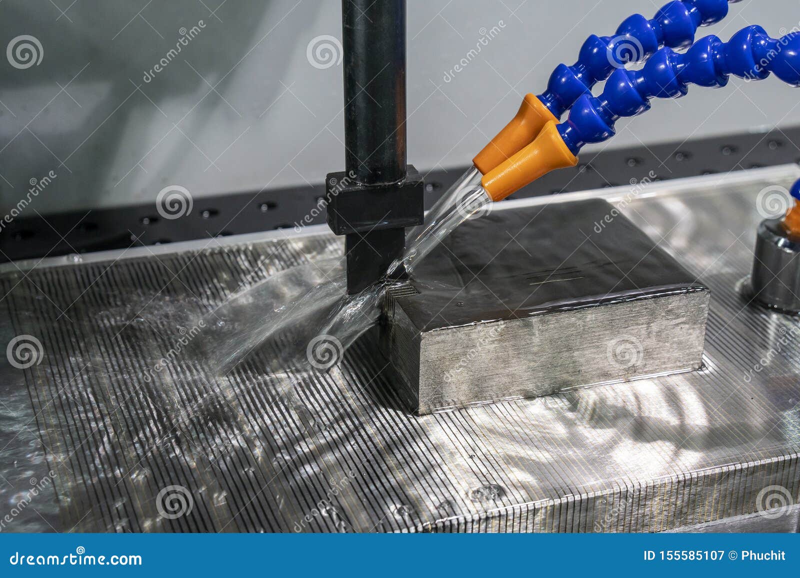 The EDM, Electrode Discharge Machine Operation with the Mould Part with ...