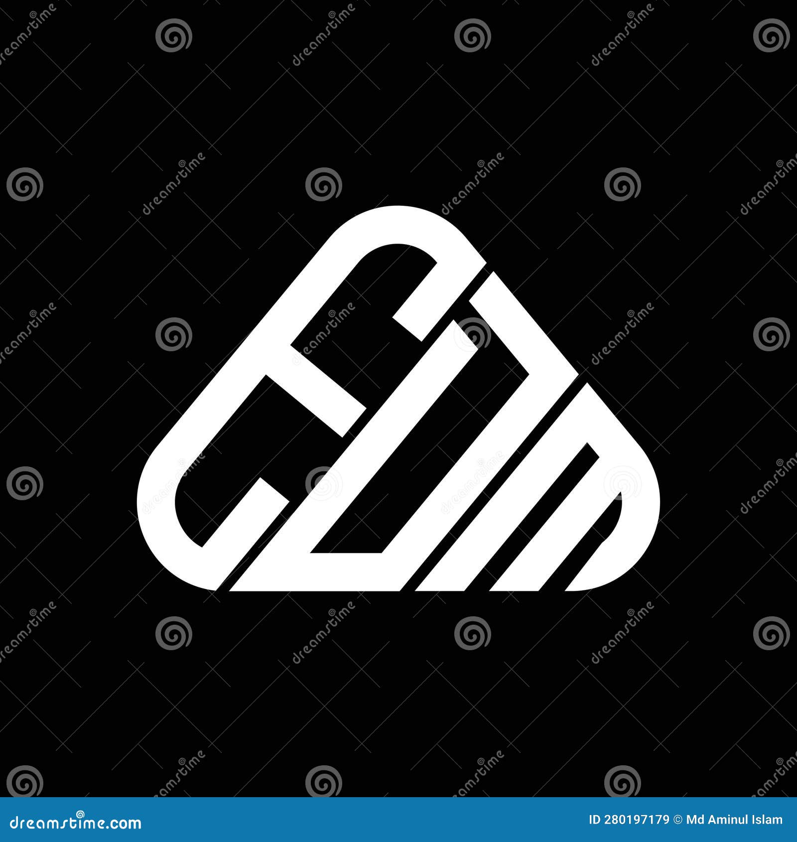 EDM Letter Logo Creative Design with Vector Graphic, EDM Simple and ...
