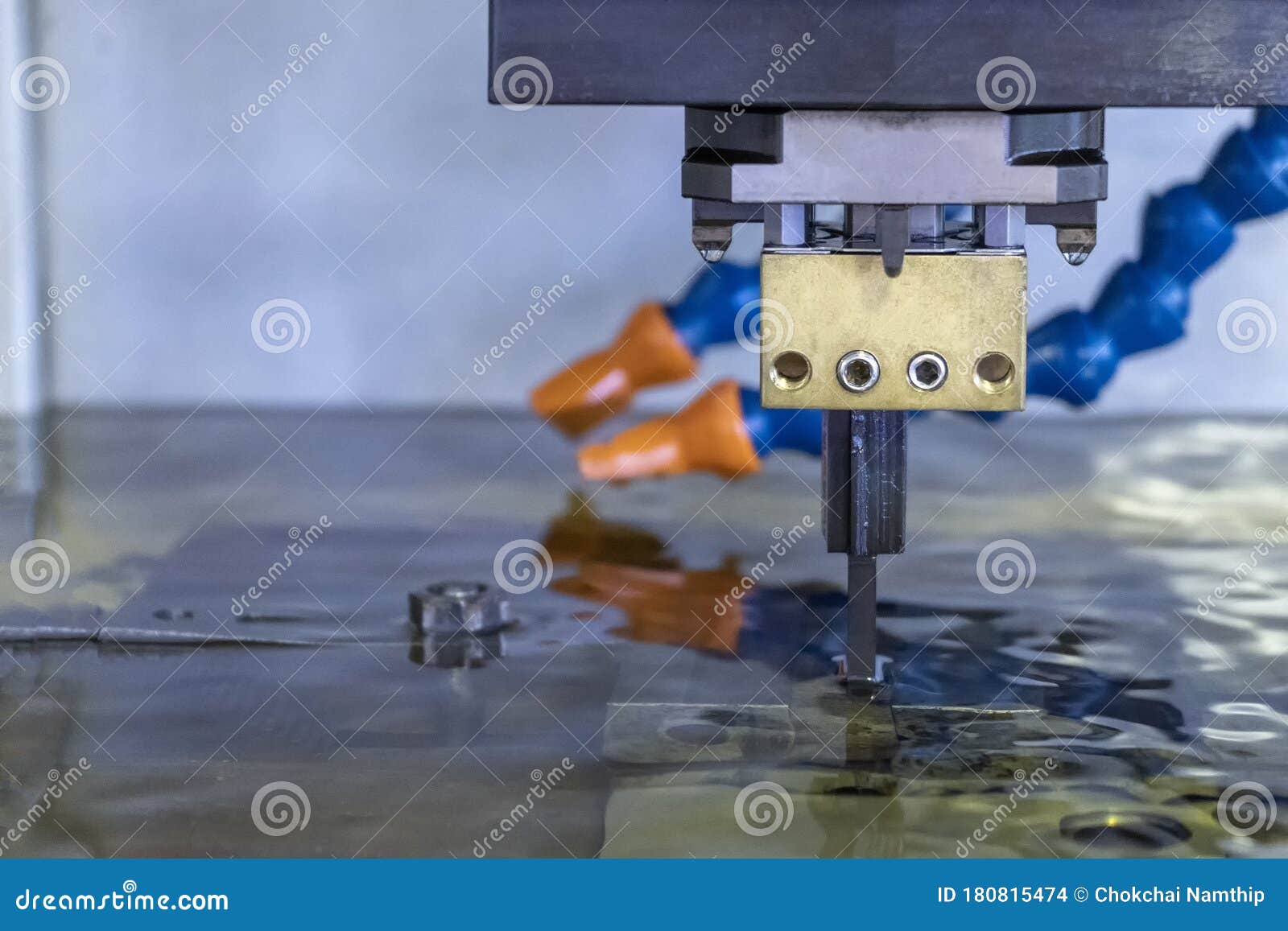 EDM Machine in Runing Working on Job Stock Photo - Image of process ...