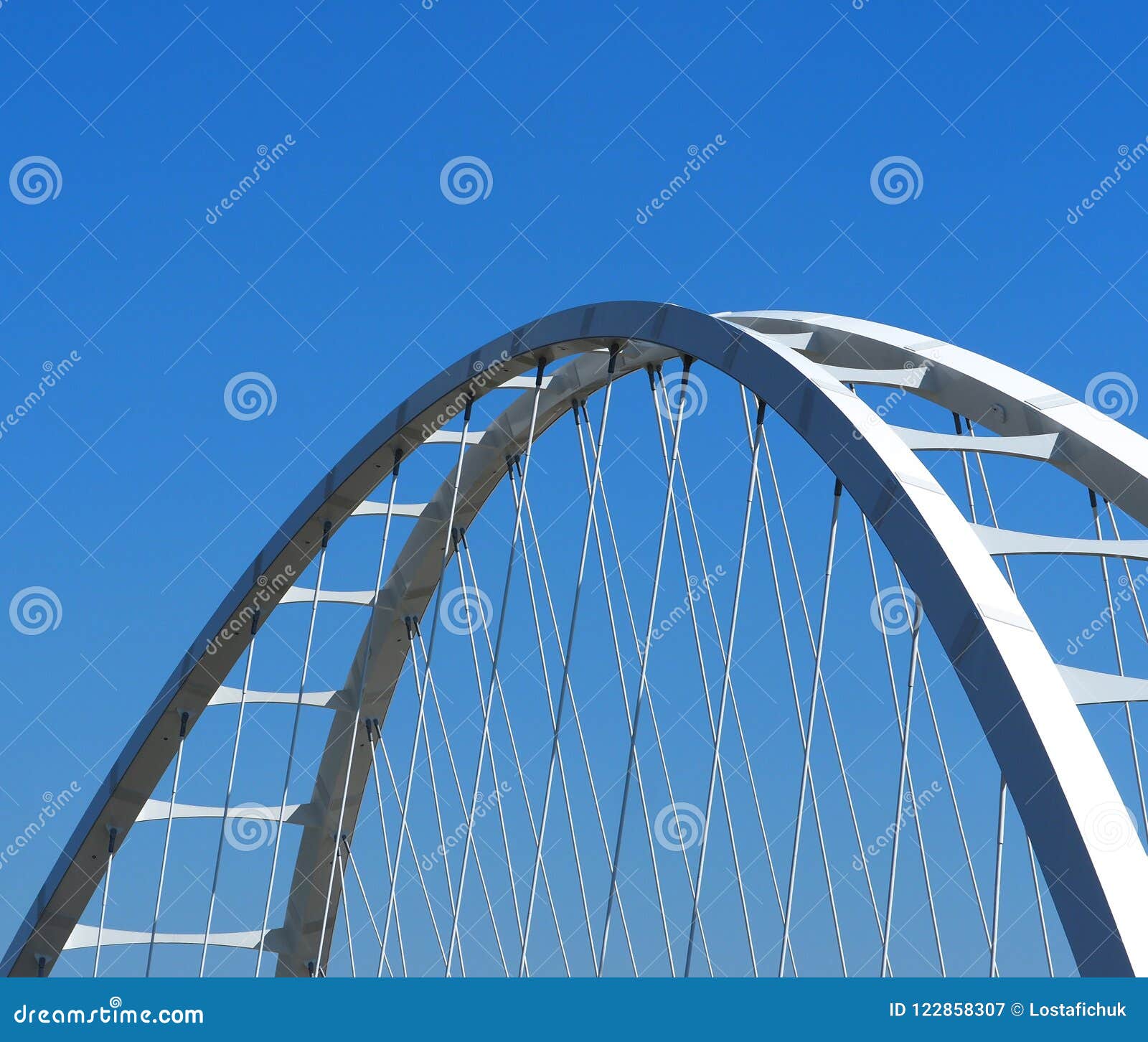 Edmonton Alberta Bridge Structure Against Blue Sky Stock Image - Image ...