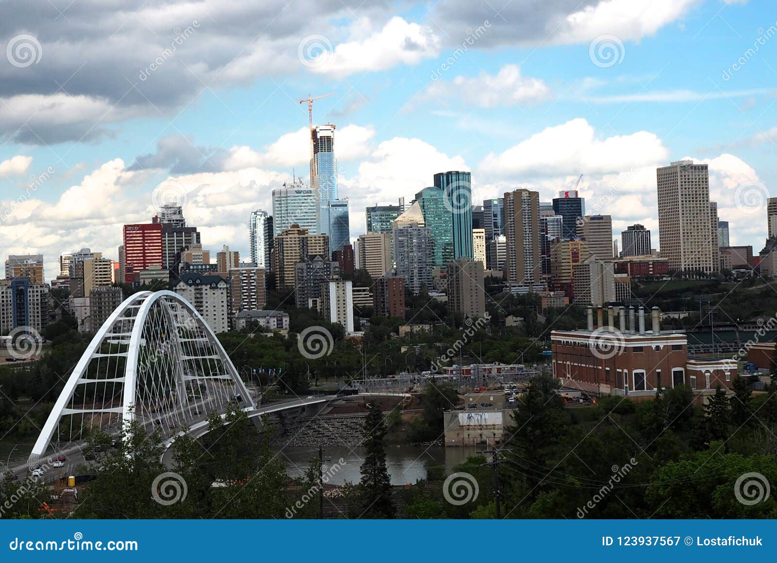 Edmonton Alberta Cityscape or Skyline Fotografia Editoriale - Immagine ...