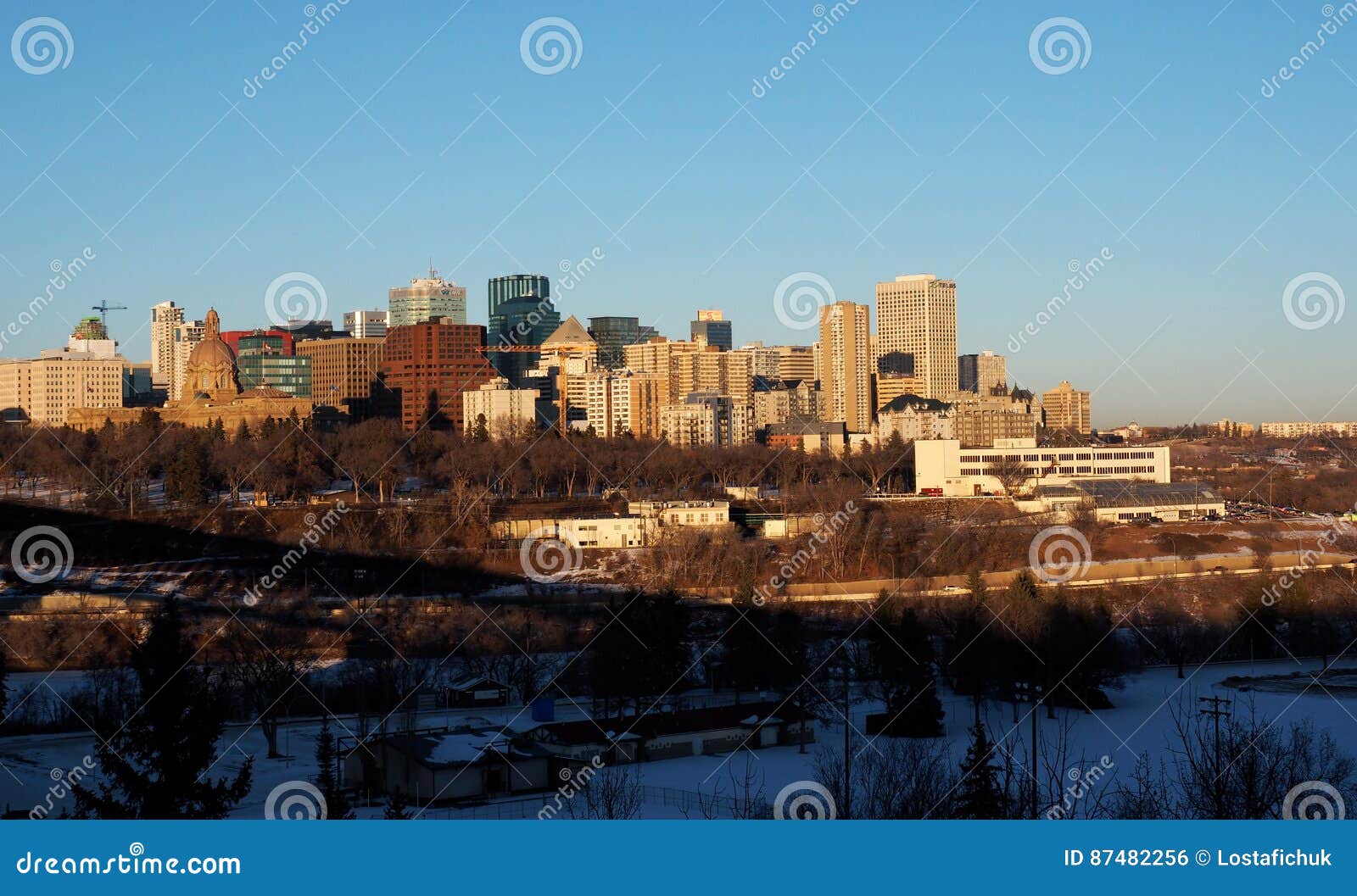 Edmonton Alberta Skyline editorial photo. Image of level - 87482256