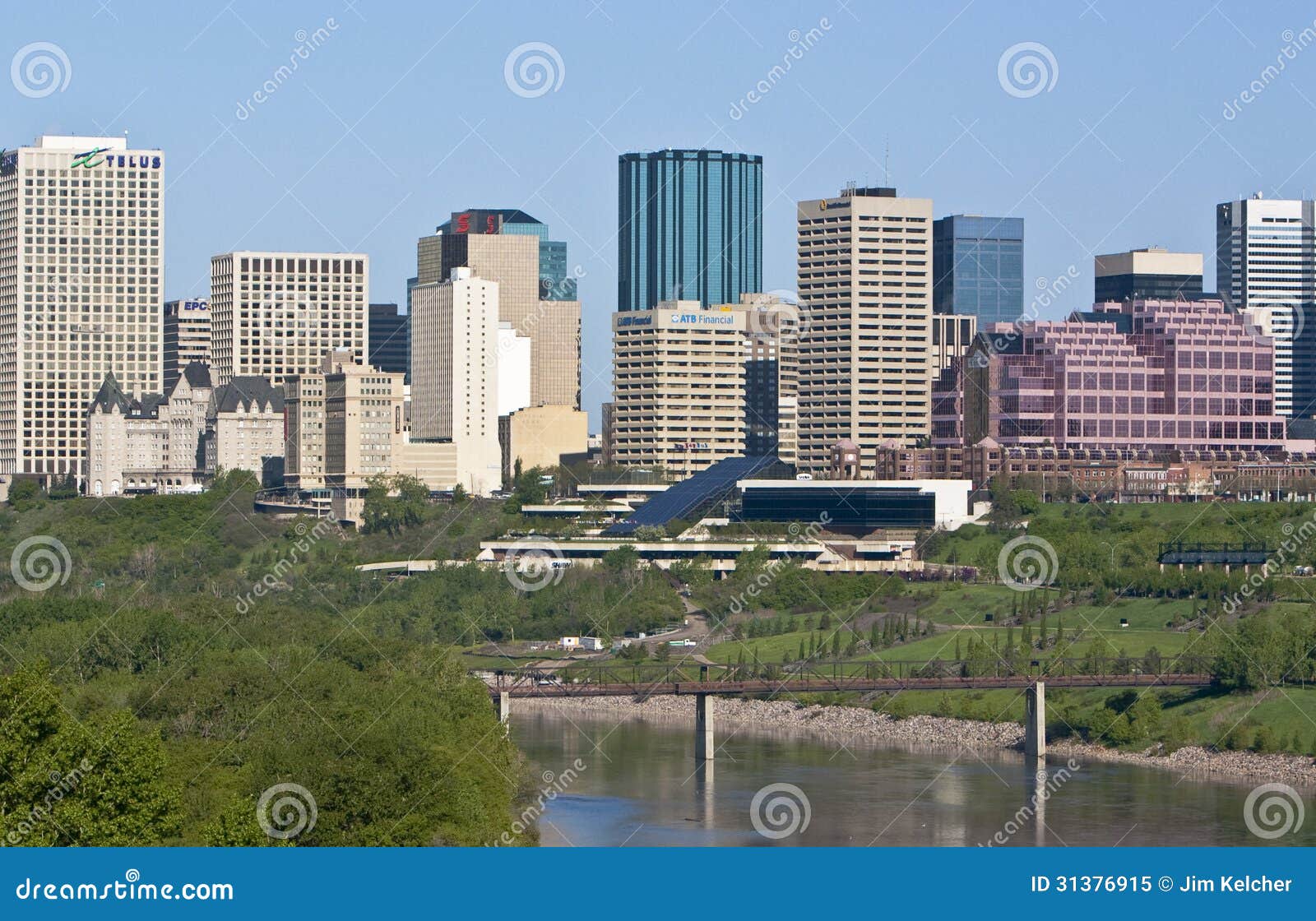 Edmonton Downtown editorial image. Image of cities, water - 31376915