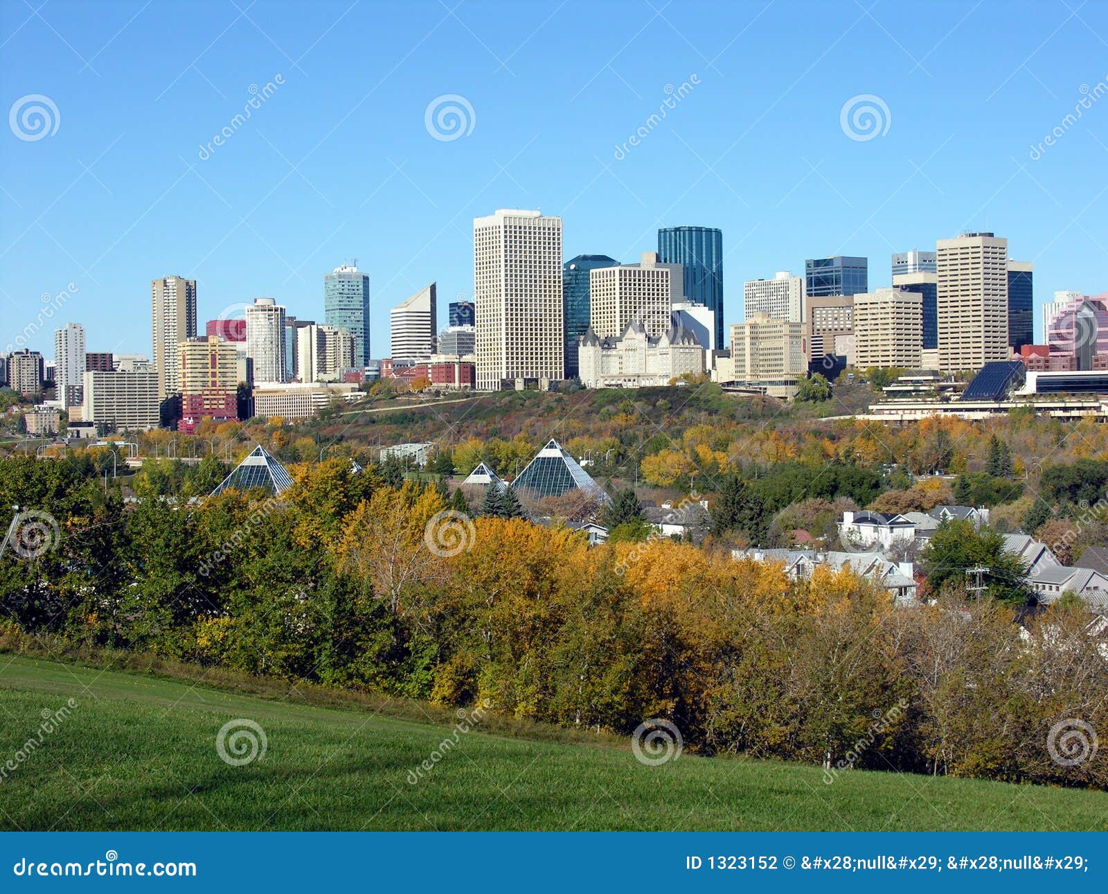 Edmonton in Fall stock photo. Image of colours, highrises - 1323152