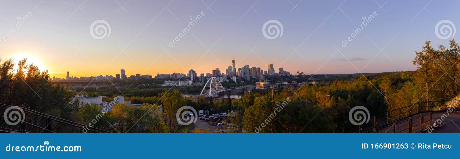 Edmonton Panoramic View stock image. Image of skyline - 166901263