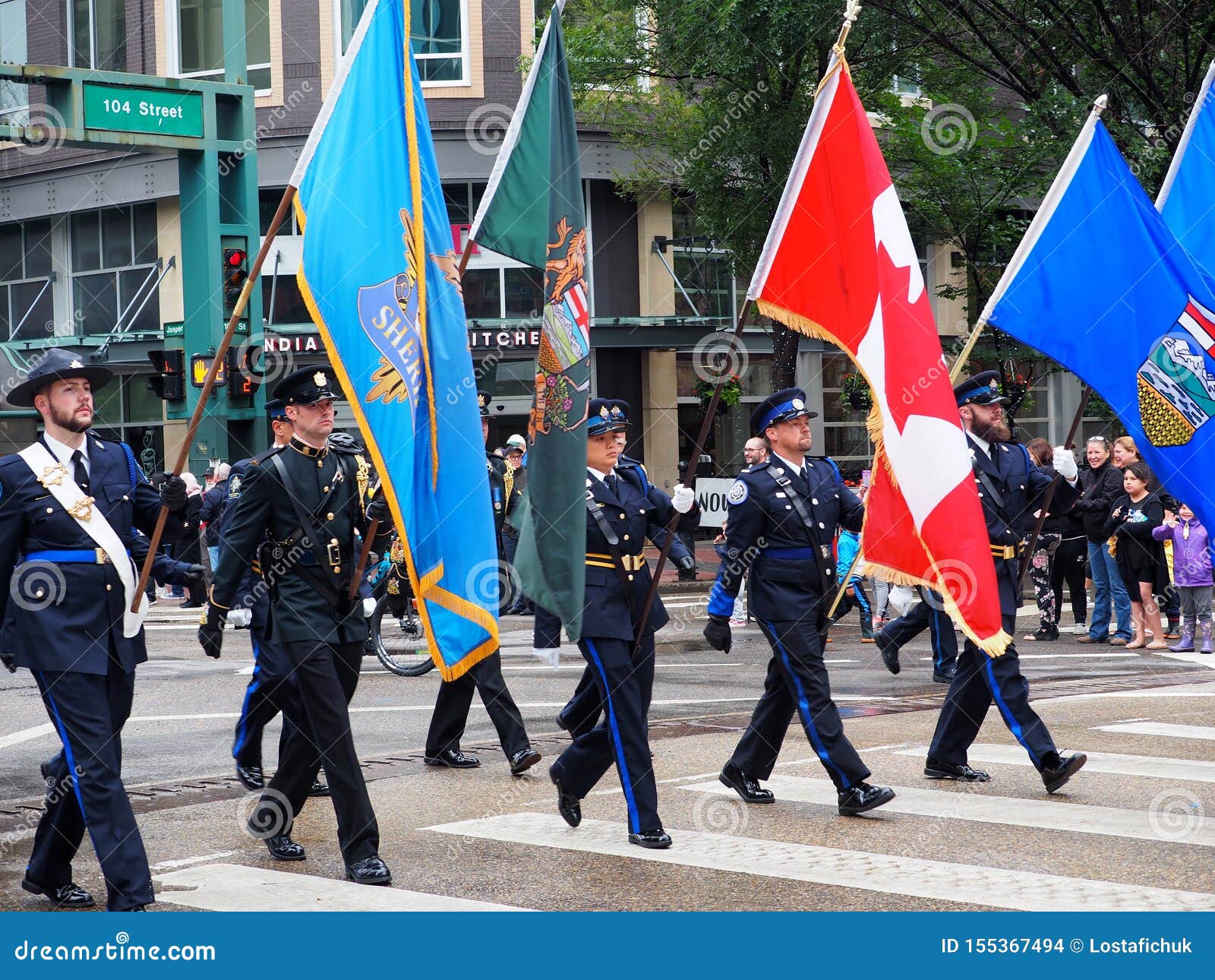 Edmonton Sheriffs in KDays Parade in Edmonton Alberta Editorial Stock ...