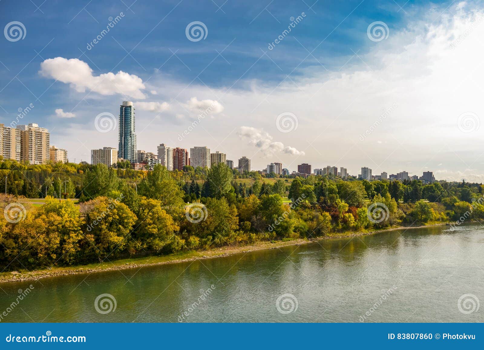 Edmonton from the River stock photo. Image of exterior - 83807860