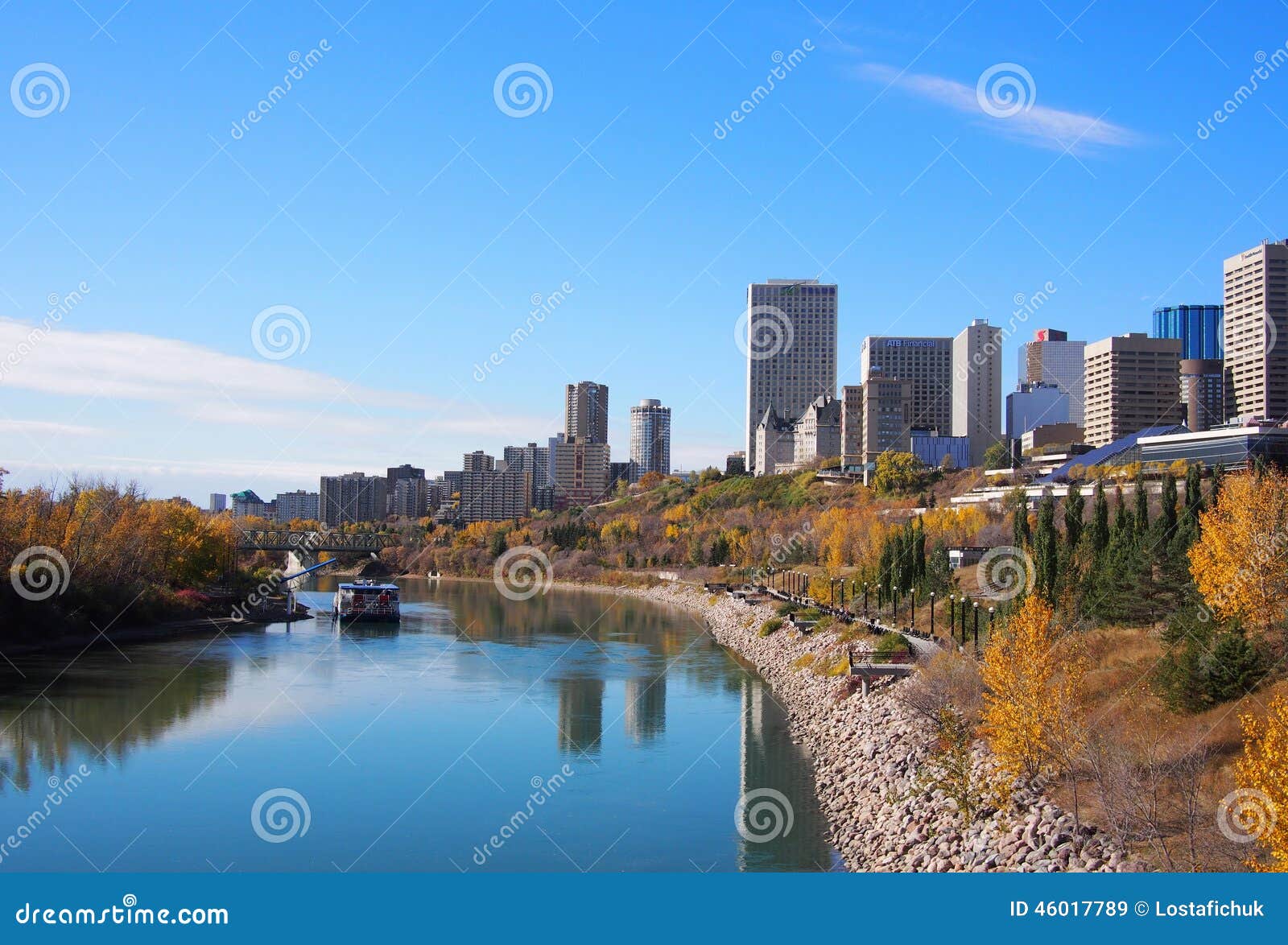 Edmonton Skyline, High Level Bridge And Sunset Royalty-Free Stock Image ...
