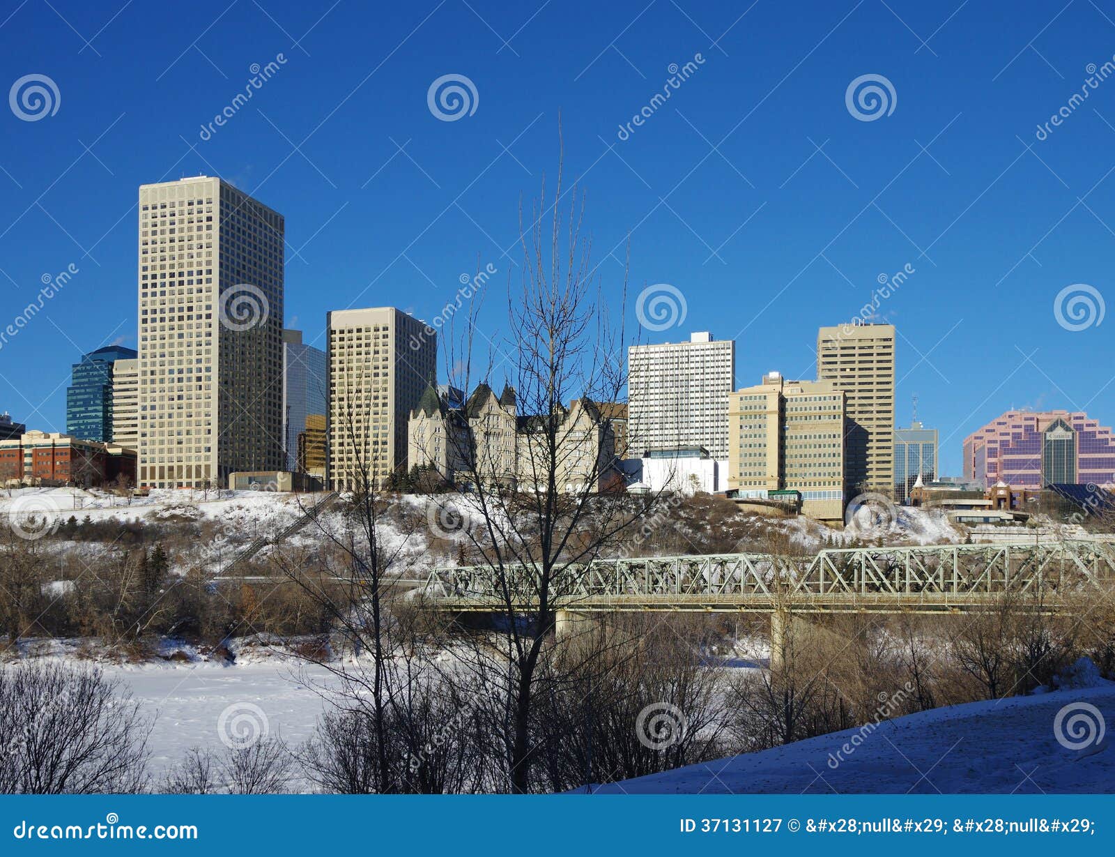 Edmonton in Winter stock image. Image of capitol, buildings - 37131127