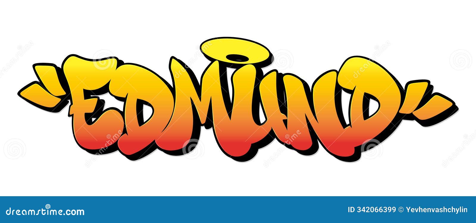 Edmund Name in Graffiti Style. Vector Illustration. Stock Illustration ...