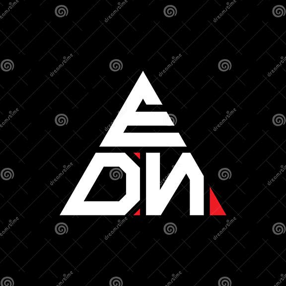 EDN Triangle Letter Logo Design with Triangle Shape. EDN Triangle Logo ...